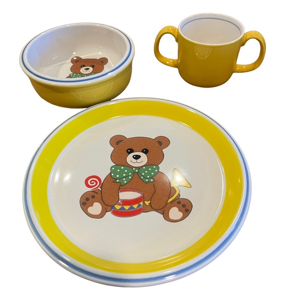 Mikasa | Dining | Vintage Mikasa Teddy Childrens China Set Cc04 Japan ...